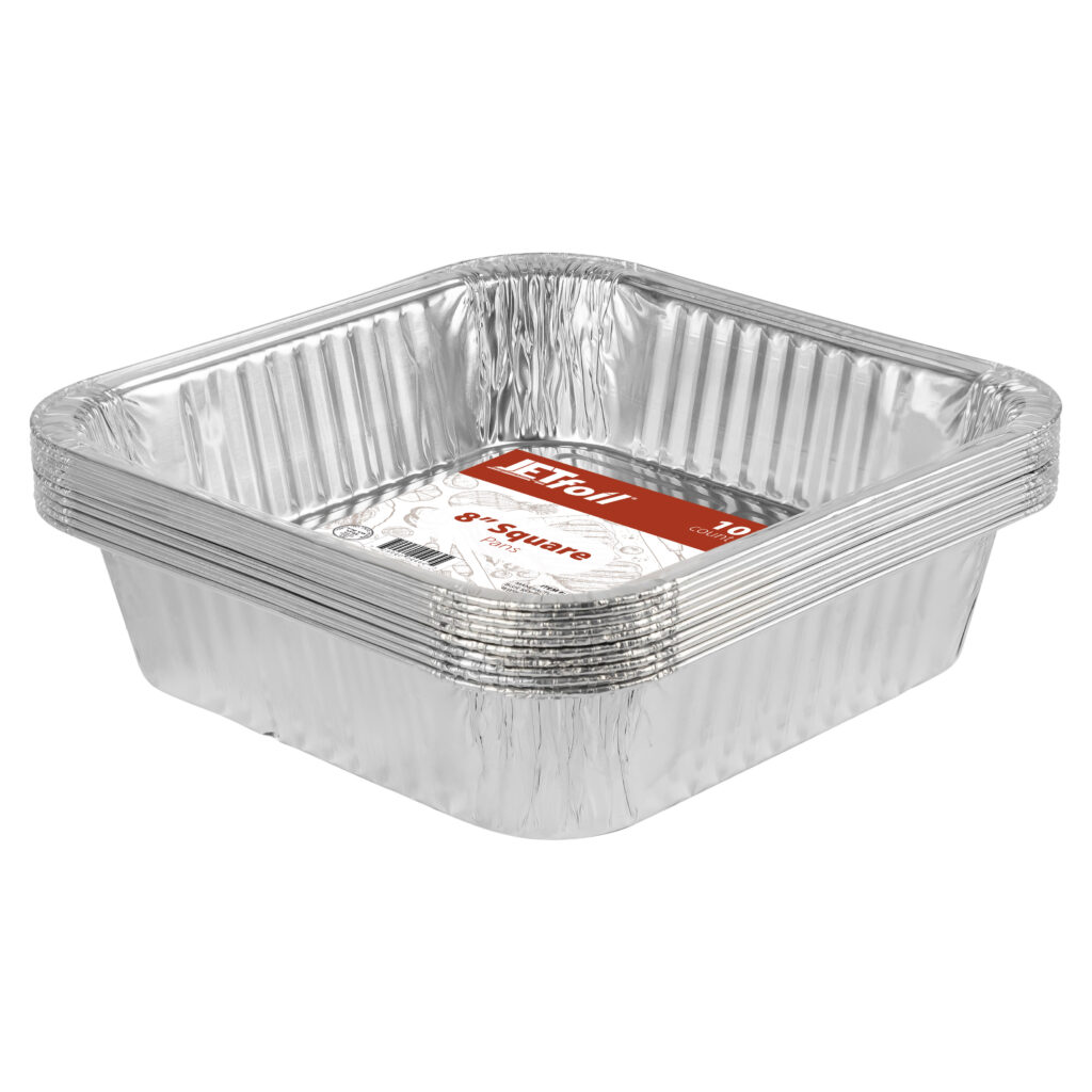 Square 8" Aluminum Pans (10 Count) - Blue Sky Trading
